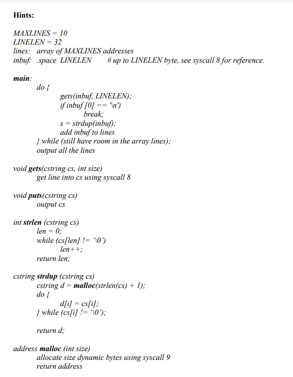 Description: Write a program that implements an array | Chegg.com