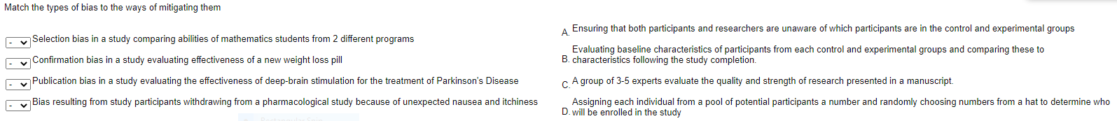 Solved Match the types of bias to the ways of mitigating | Chegg.com