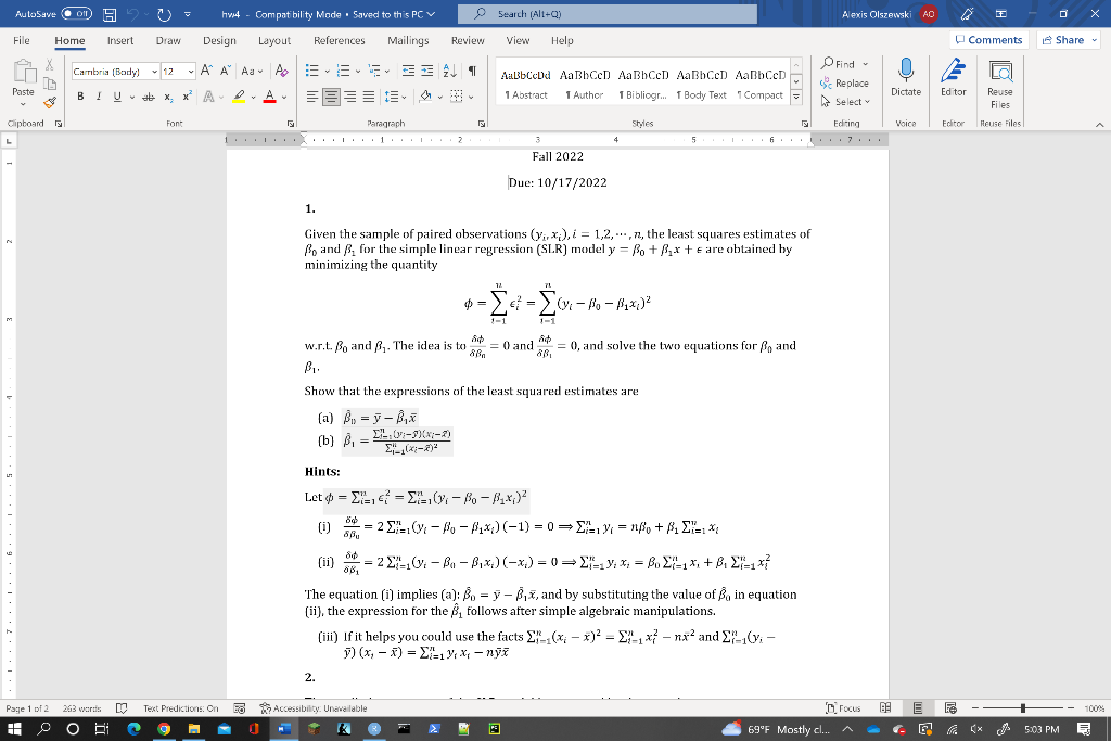 Solved Given the sample of paired observations | Chegg.com