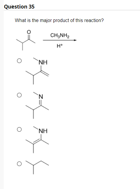 Solved Question 35 What is the major product of this | Chegg.com