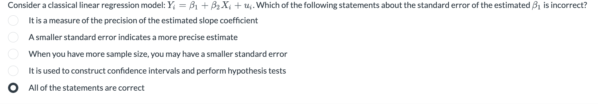 Solved Consider a classical linear regression model: | Chegg.com Solved Consider a classical linear regression model: | Chegg.com