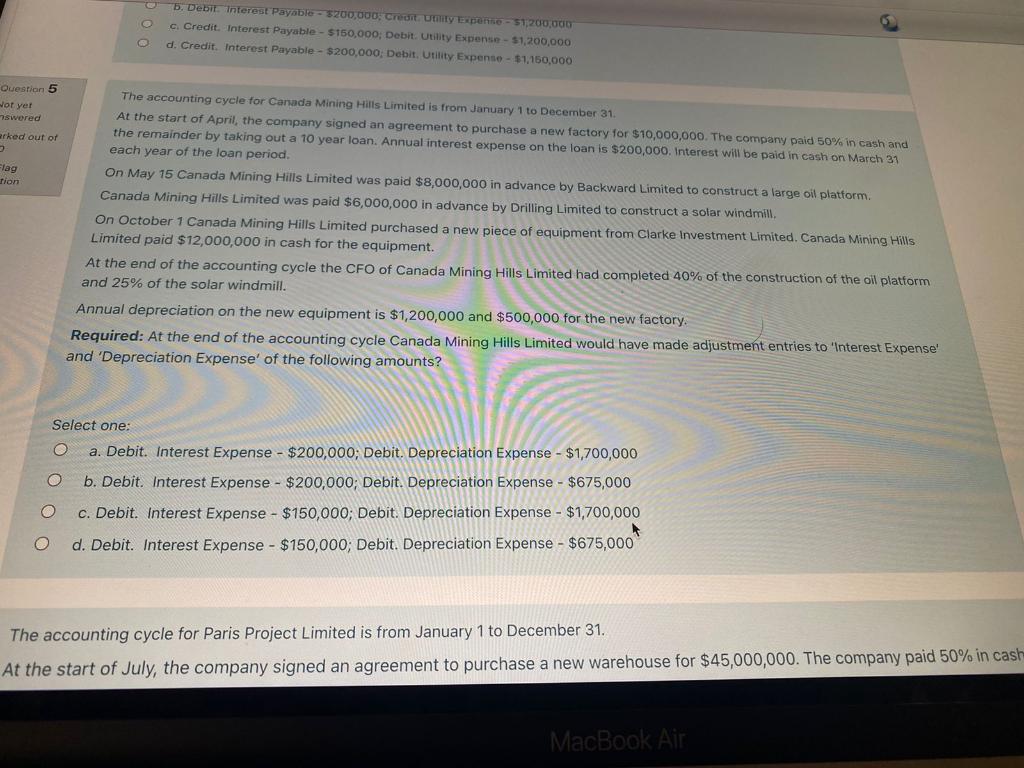 Solved 5. Debit. Interest Payable - 5200,000; Credit Unity | Chegg.com