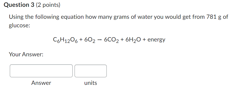 Solved Using the following equation how many grams of water | Chegg.com