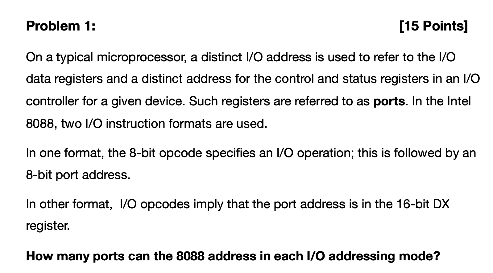 Solved Problem 1: [15 Points] On a typical microprocessor, a | Chegg.com