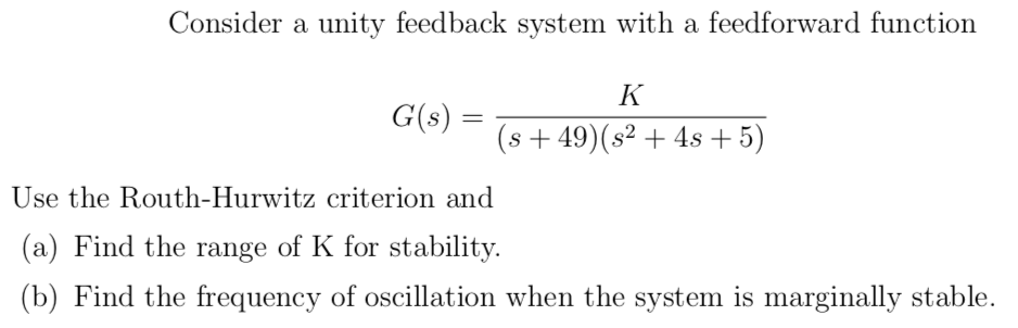 Solved Consider a unity feedback system with a feedforward | Chegg.com