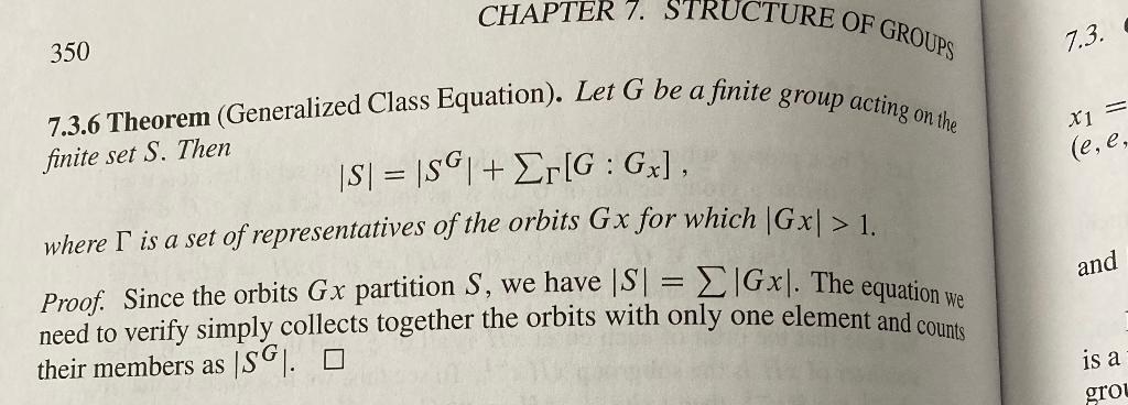 Solved CHAPTER 7. STRUCTURE OF GROUPS 350 7.3. X1 = (e, e, | Chegg.com