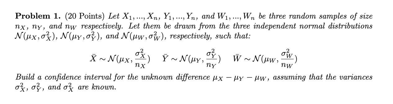 Solved Problem 1. (20 Points) Let X1,…,Xn,Y1,…,Yn, and | Chegg.com Solved Problem 1. (20 Points) Let X1,…,Xn,Y1,…,Yn, and | Chegg.com