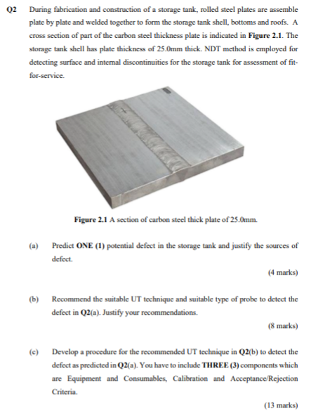 Solved Q2 During fabrication and construction of a storage | Chegg.com