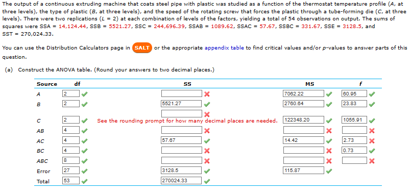 Solved The output of a continuous extruding machine that | Chegg.com