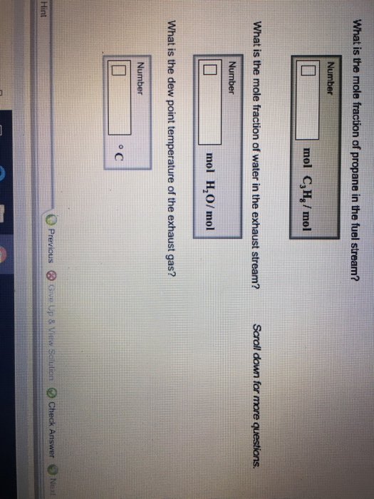 Solved A mixture of propane and butane is fed into a furmace | Chegg.com