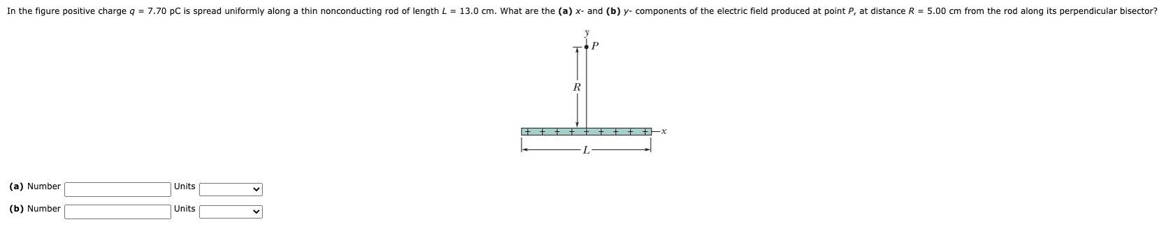 Solved In the figure positive charge q = 7.70 PC is spread | Chegg.com