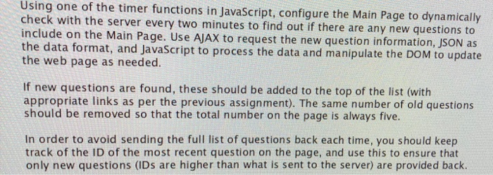Using one of the timer functions in Javascript, | Chegg.com