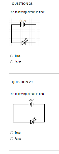 Solved The following circuit is fine: True False QUESTION 29 | Chegg.com