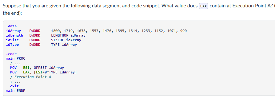 Solved Suppose that you are given the following data segment | Chegg.com