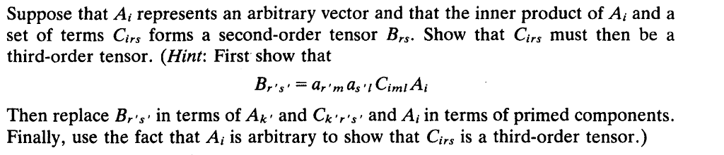 Solved Suppose that Ai represents an arbitrary vector and | Chegg.com