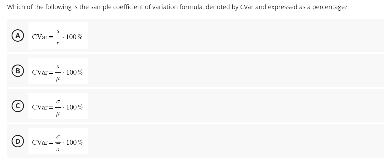Solved Which of the following is the sample coefficient of | Chegg.com