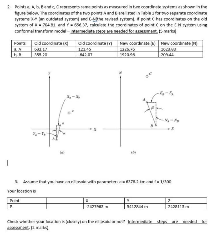 Solved 2. Points a,A,b,B and c,C represents same points as | Chegg.com