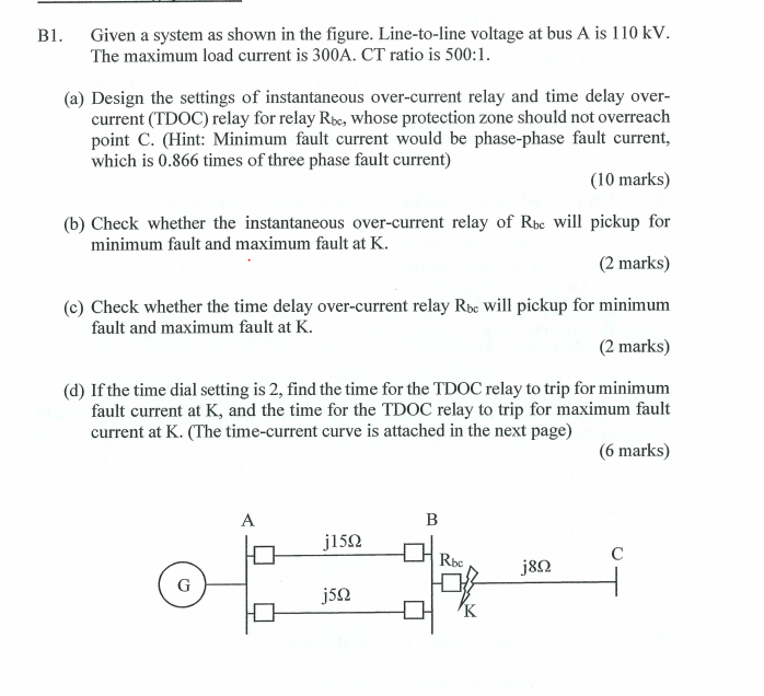 Solved B1. Given a system as shown in the figure. | Chegg.com