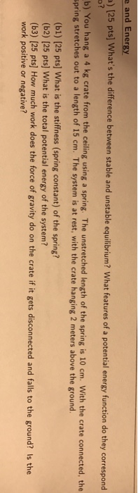 Solved What's the difference between stable and unstable | Chegg.com