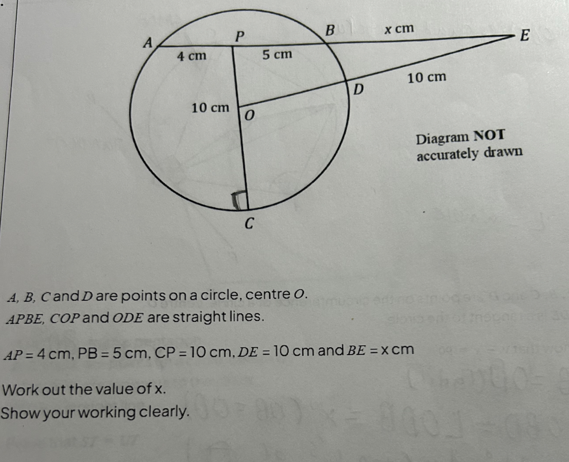 Solved A,B,C and D are points on a circle, centre O. | Chegg.com