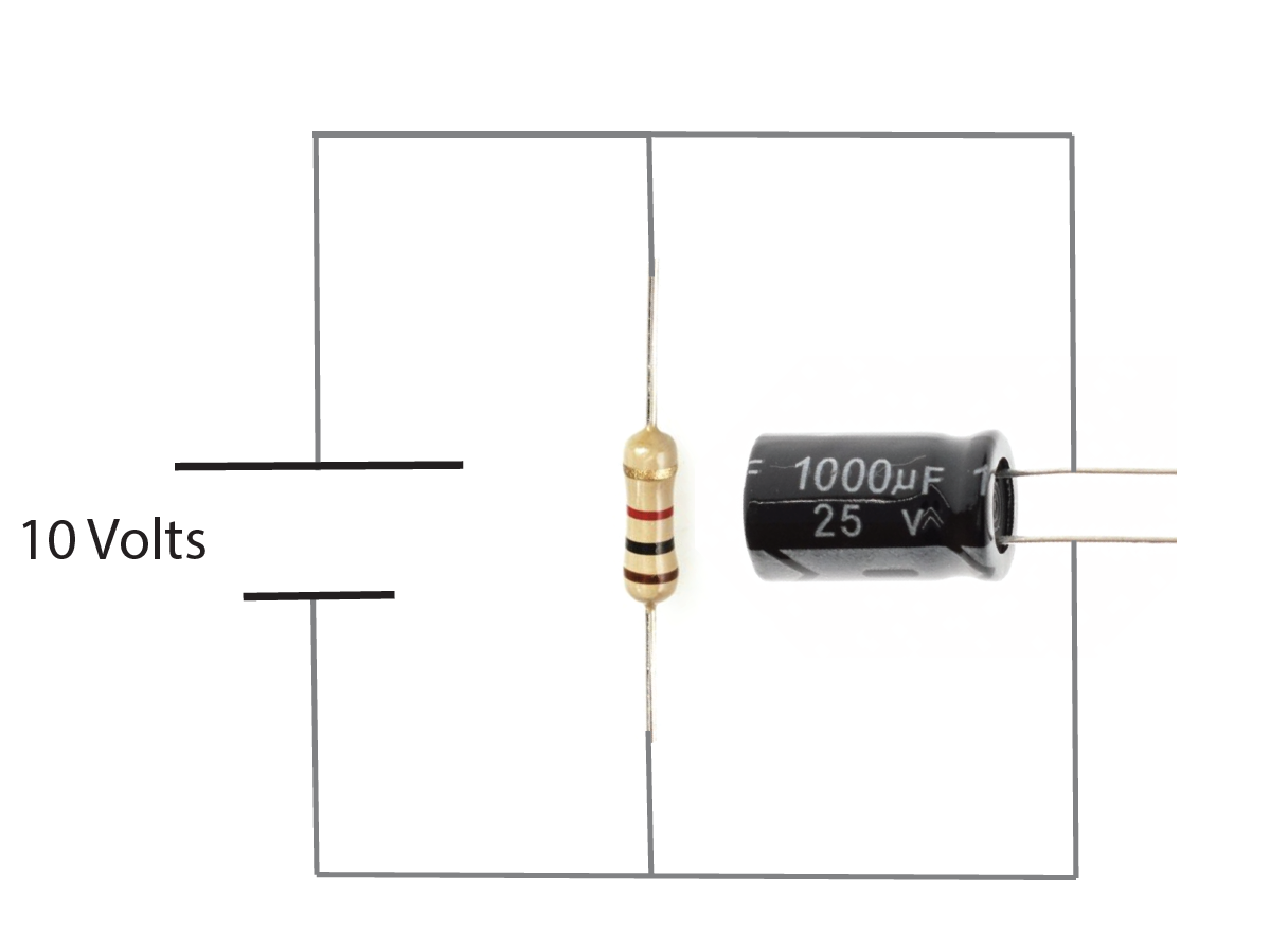 Solved (CC 1000uF 25 VA 10 Volts 1000uF 25 10 Volts n | Chegg.com