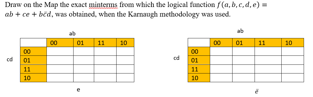 Solved Draw on the Map the exact minterms from which the | Chegg.com