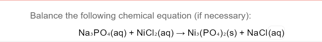 Solved Balance the following chemical equation (if | Chegg.com