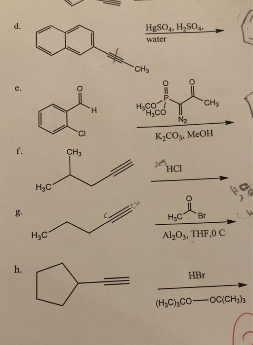 Solved HgSO4, H2SO4 water CH3 e. CH3 H3CO Cl K2CO3, MeOH CH3 | Chegg.com