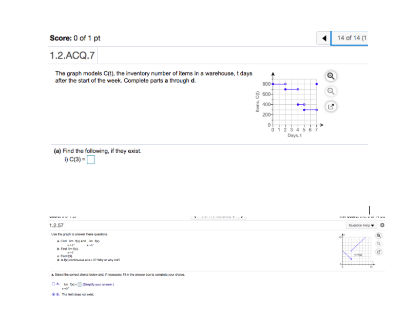 Solved 14 of 14 (1 Score: 0 of 1 pt 1.2.ACQ.7 The graph | Chegg.com
