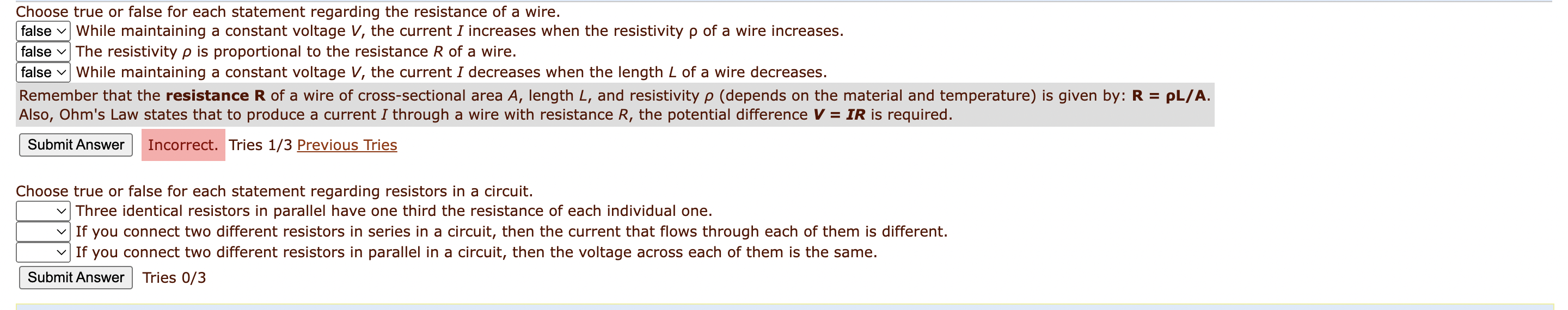 Solved Choose true or false for each statement regarding the | Chegg.com