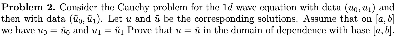 Solved Problem 2. ﻿Consider the Cauchy problem for the 1d | Chegg.com