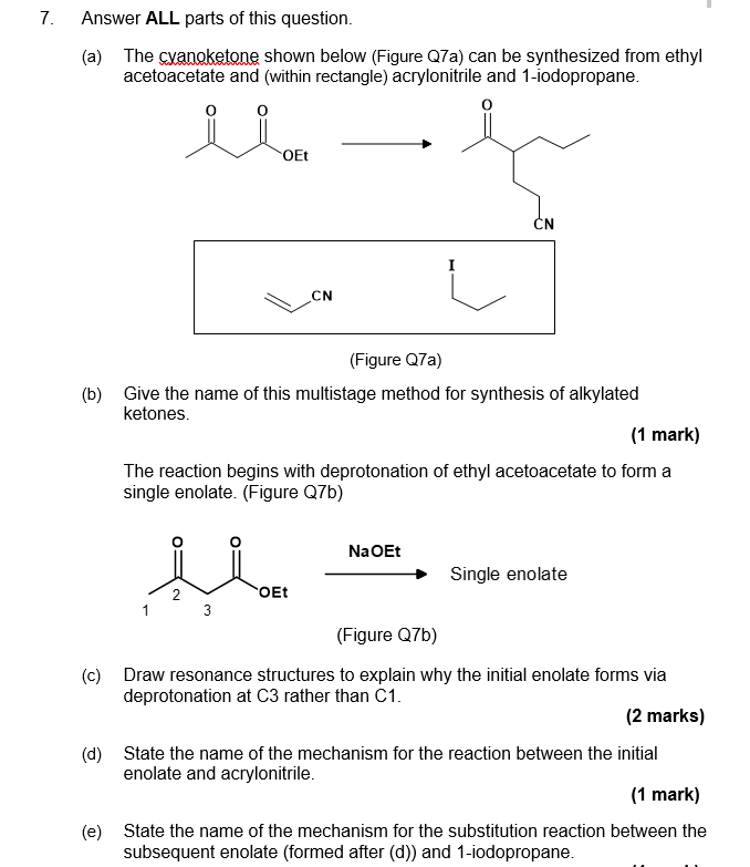 Solved 7. Answer ALL parts of this question. (a) The | Chegg.com