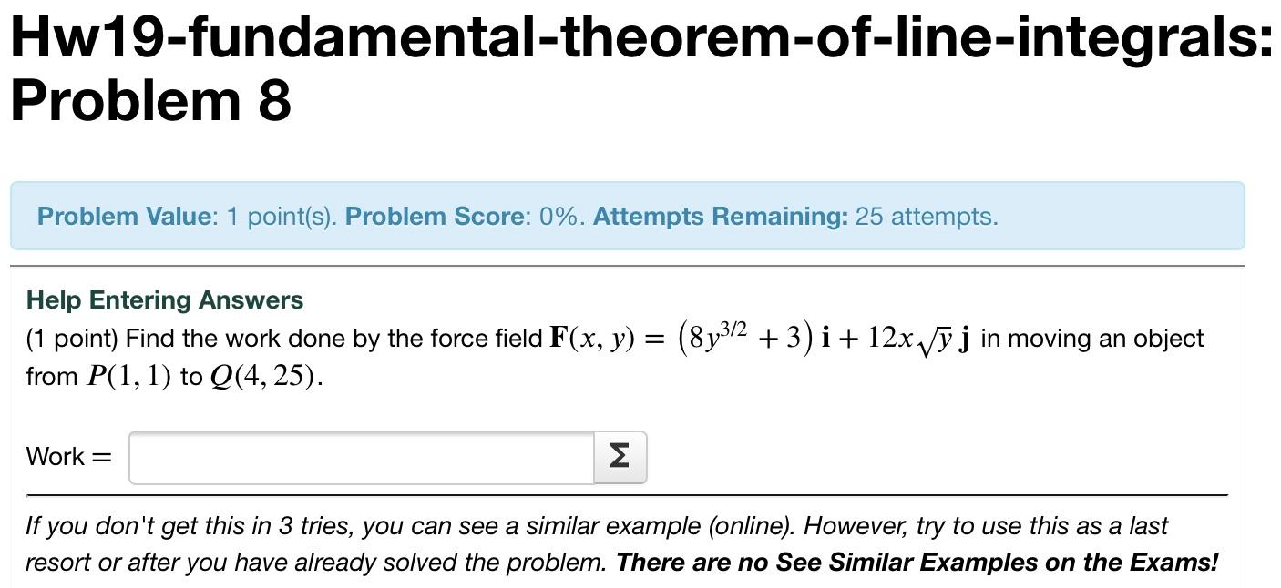 Solved Hw19-fundamental-theorem-of-line-integrals: Problem 7 | Chegg.com
