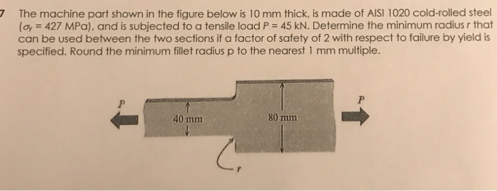 Solved The machine part shown in the figure below is 10 mm | Chegg.com