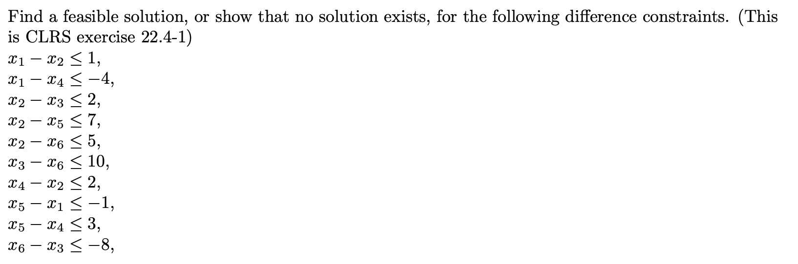 Solved Find a feasible solution, or show that no solution | Chegg.com