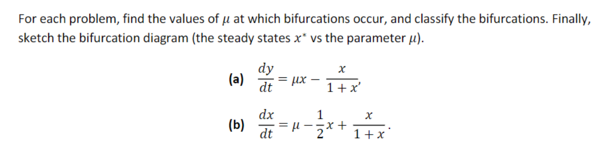 Solved For each problem, find the values of u at which | Chegg.com