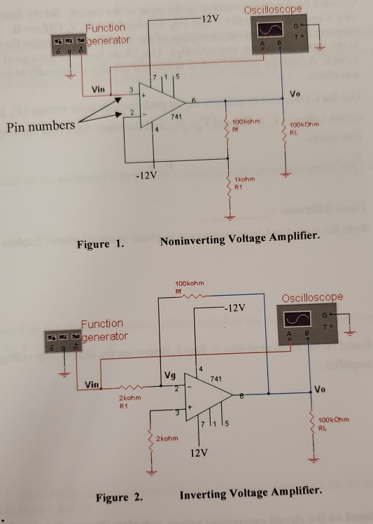 Solved Oscilloscope 12V Function generator 698 VO 100 kohm | Chegg.com