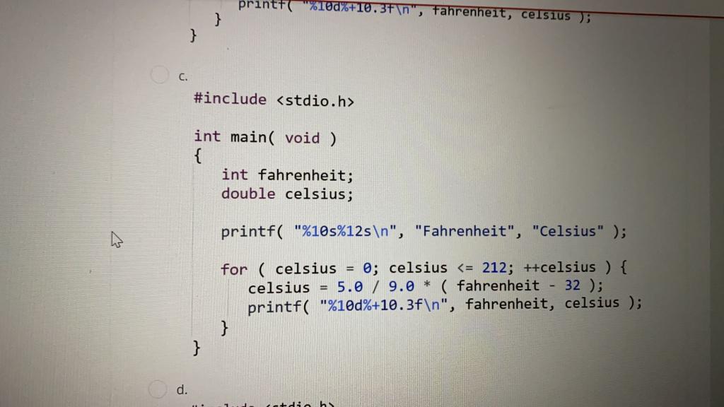 Solved Write a program that converts integer Fahrenheit | Chegg.com