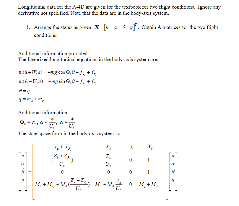 Solved Longitudinal data for the A-4D are given for the | Chegg.com