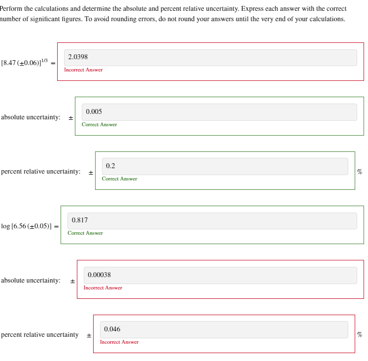 Solved Perform the calculations and determine the absolute | Chegg.com