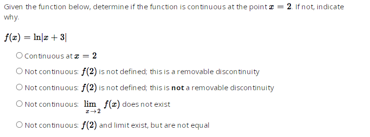 Solved Given the function below, determine if the function | Chegg.com