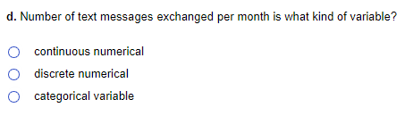 Solved For each of the following variables, determine | Chegg.com