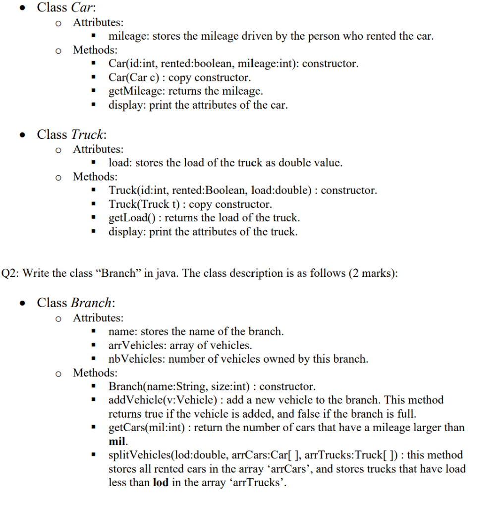 Solved JAVA 2 Homework write the 4 classes in java in any | Chegg.com
