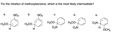 Solved For the nitration of methoxybenzene, which is the | Chegg.com