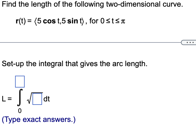 Solved Find the length of the following two-dimensional | Chegg.com