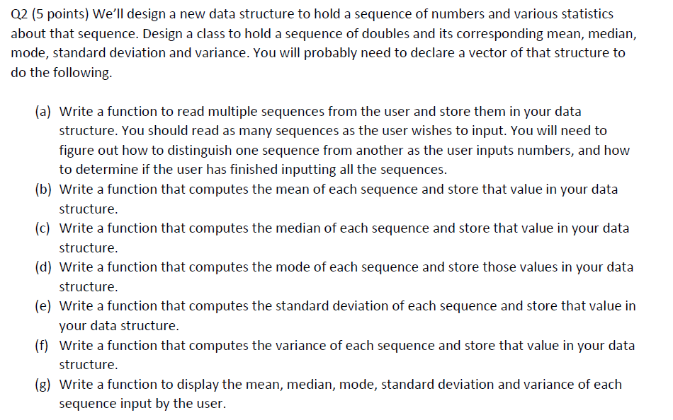 Solved Only use string, vector and iterator types from STL | Chegg.com