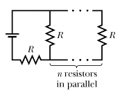 Solved In the figure an array of n parallel resistors is | Chegg.com