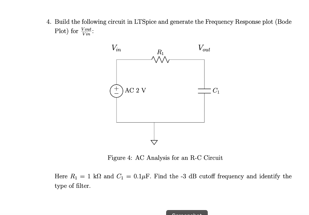 Solved 4. Build the following circuit in LTSpice and | Chegg.com