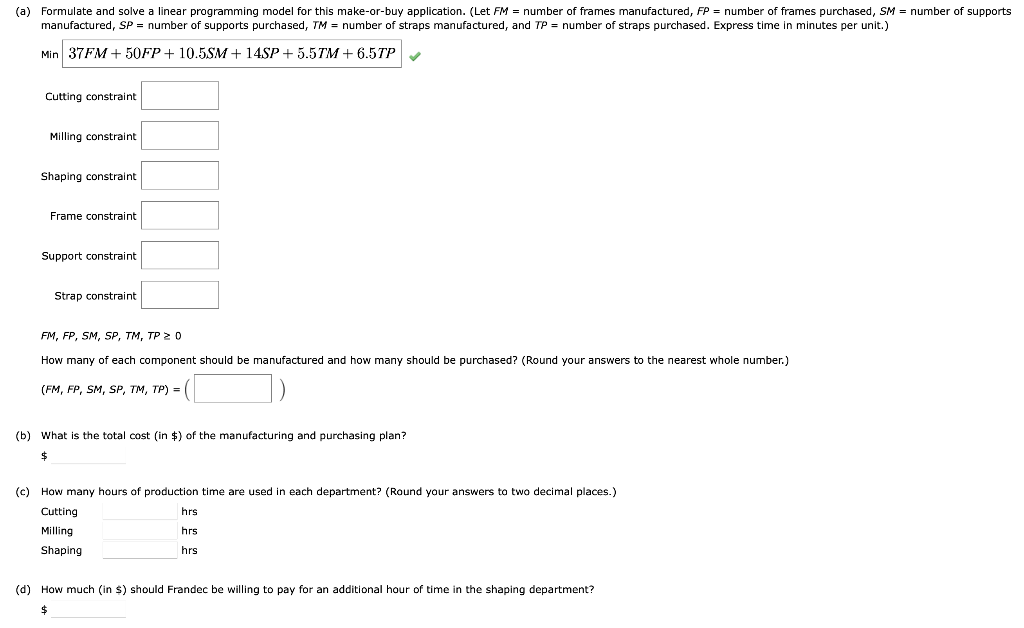 Solved A linear programming computer package is needed. | Chegg.com