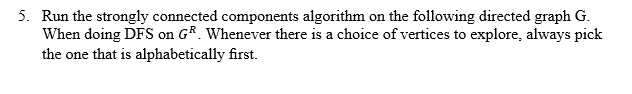 Solved 5 Run The Strongly Connected Components Algorithm On 0499